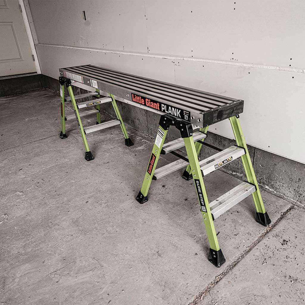 Little Giant SureStep in HiViz Green Fibreglass – Ladders-Online